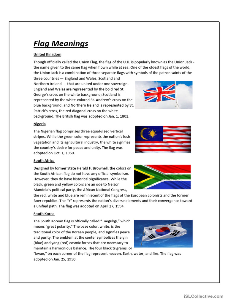 The Meaning of Flags. | Download Free PDF | Flag | Symbols