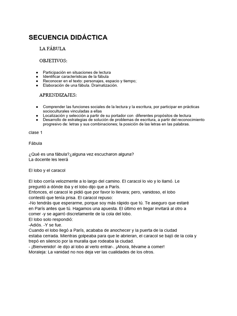 Escribe tu propia fábula responsable | PDF | Fábula
