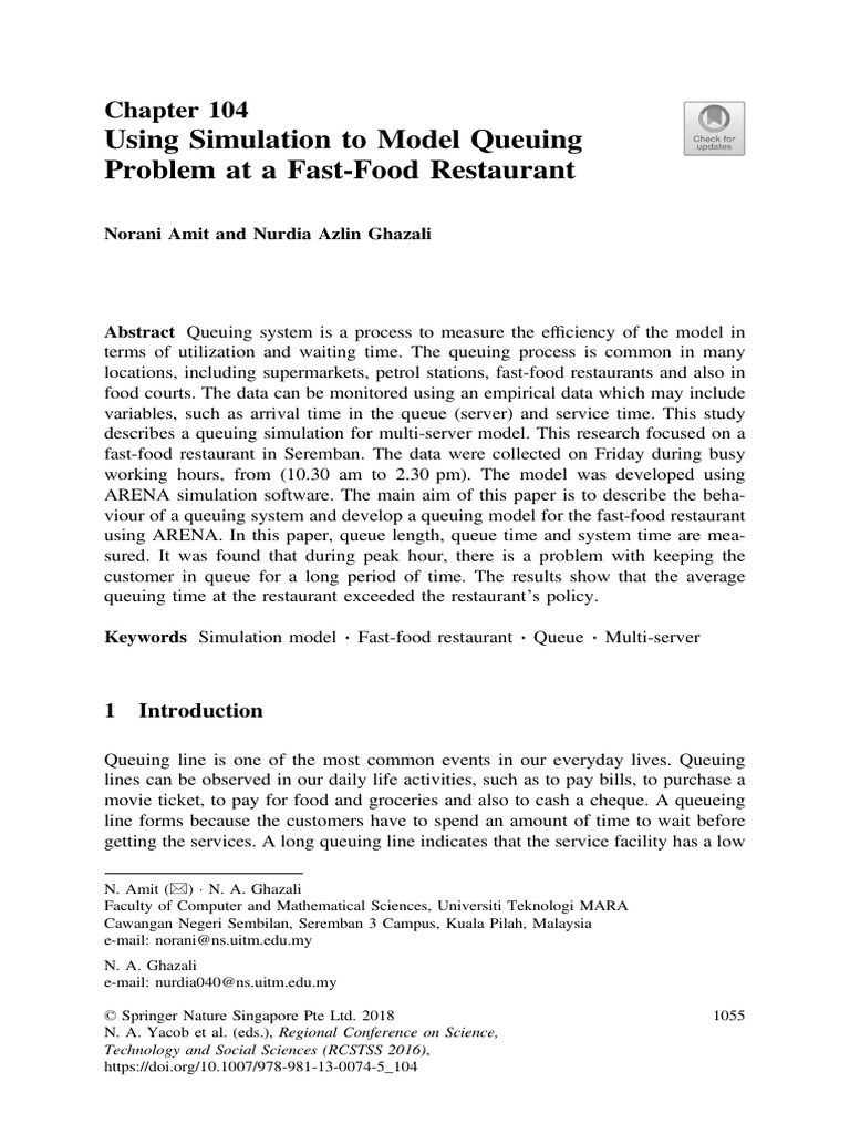 Using Simulation To Model Queuing | PDF