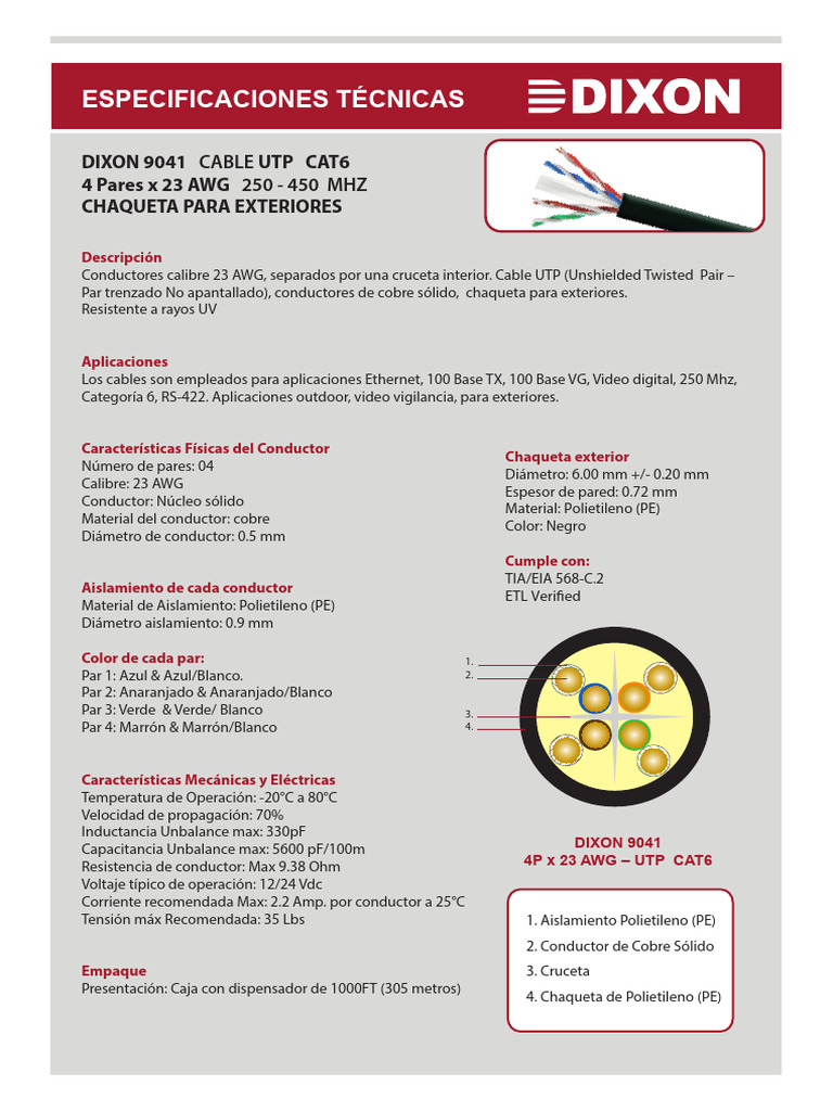 Dixon 9041 | PDF | Ciencias fisicas | Ingenieria Eléctrica