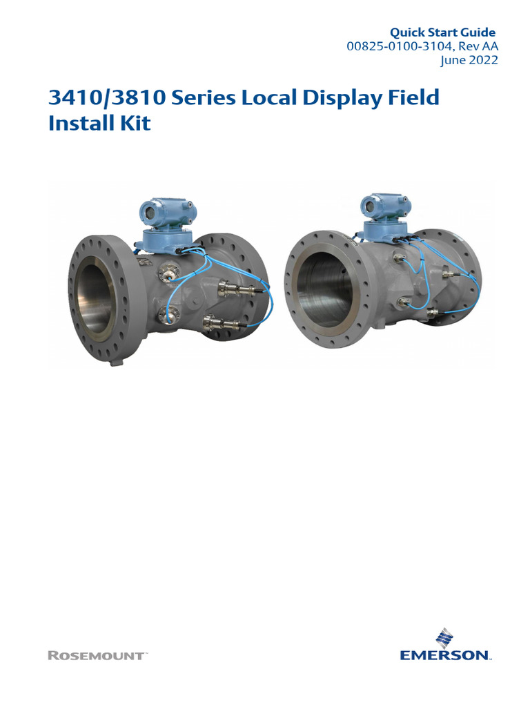 Quick Start Guide 3410 3810 Series Local Display Field Install Kit en ...