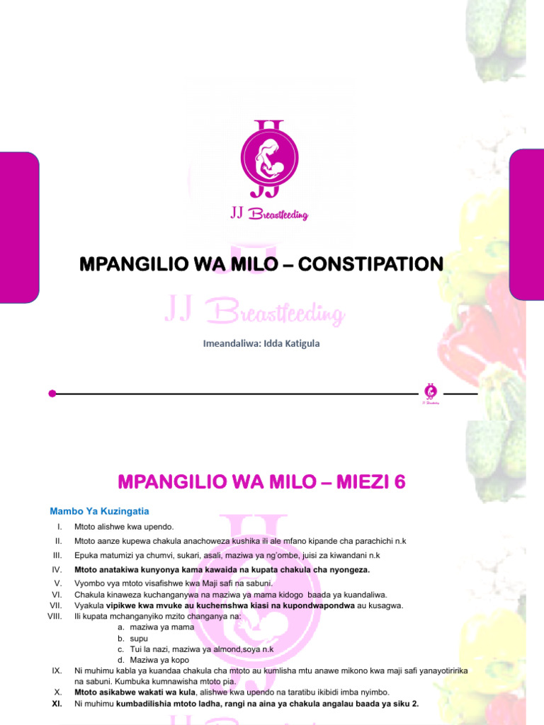 Meal Plan - 6 Months-Constipation | PDF
