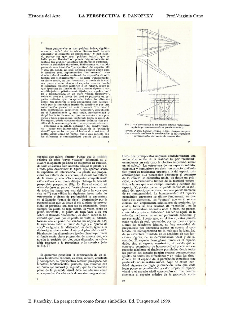 La Perspectiva como Forma Simbólica | PDF | Arte