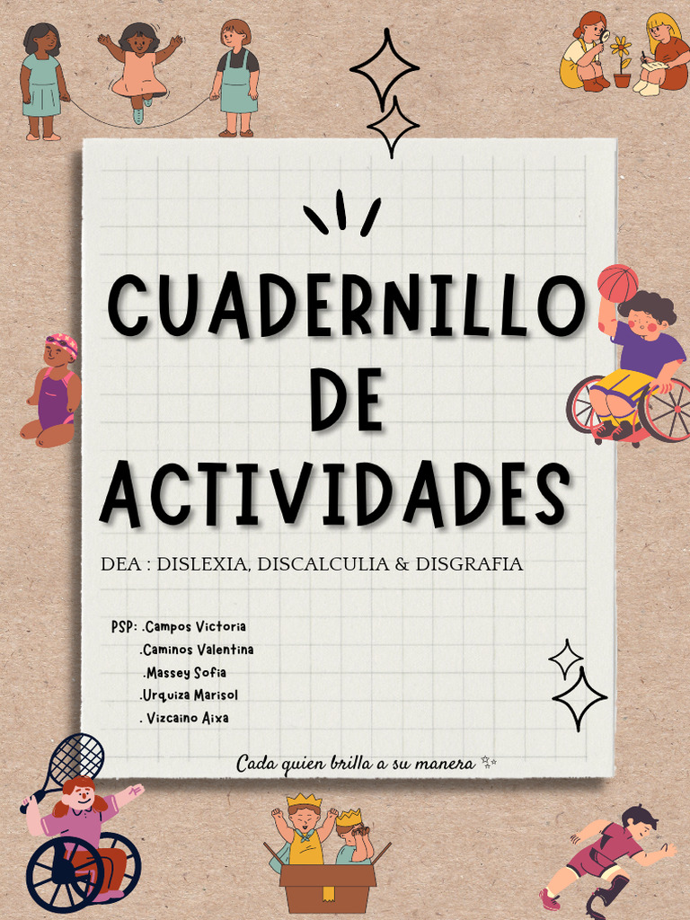 Cuadernillo de Actividades (Disgrafia, Discalculia) | PDF | Trastornos del neurodesarrollo ...