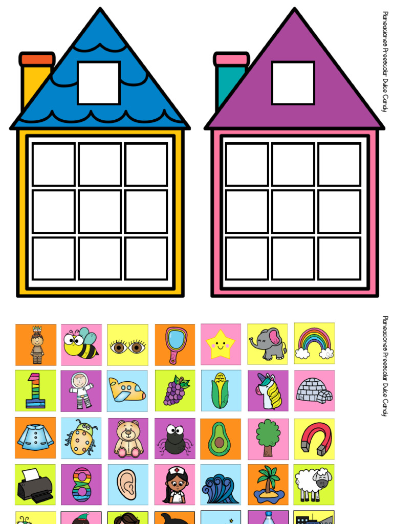 Casitas de Vocales Candy | PDF