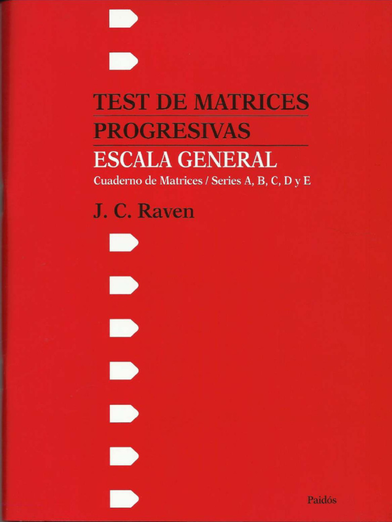 Cuadernillo de Aplicacion Raven Escala General A Color | PDF