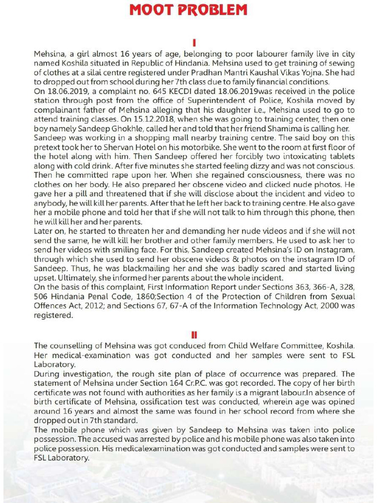 MOOT COURT PROBLEM II | PDF