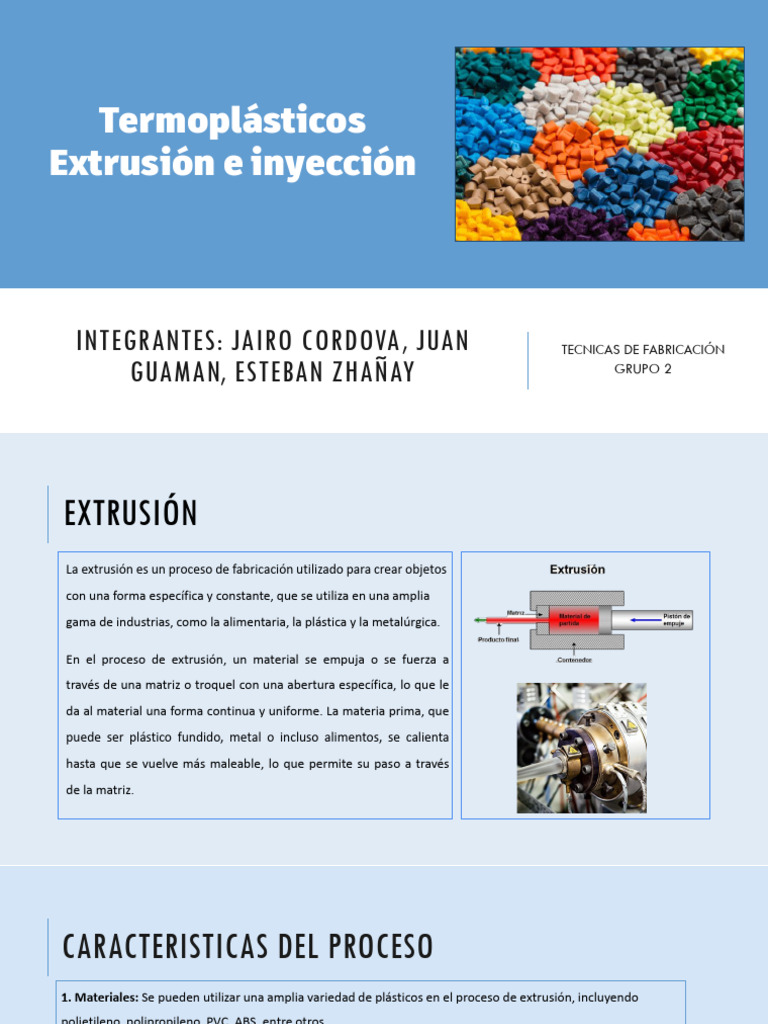 Termoplasticos Extrusión e Inyección | PDF