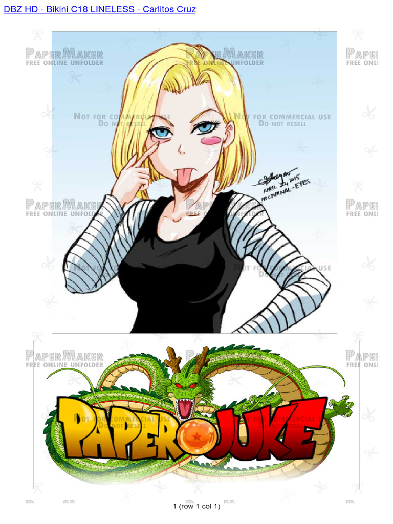 DBZ HD - Bikini C18 LINELESS - Carlitos Cruz | PDF