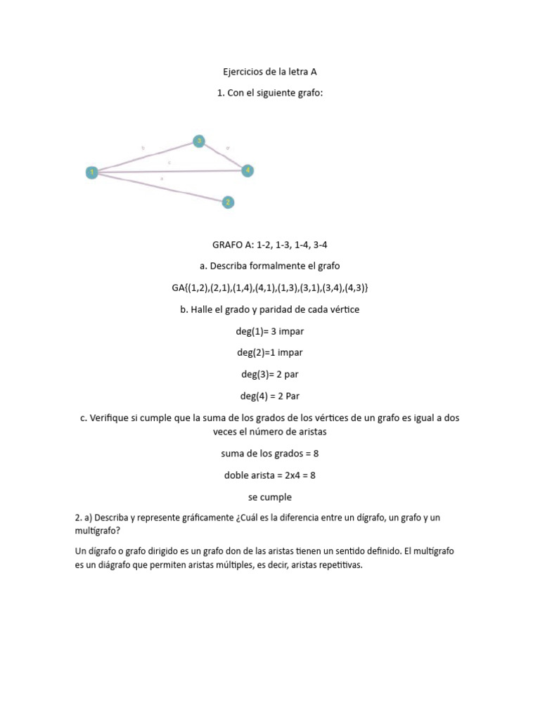 Matematicas Discretas Ejercicio 1,2,3 | PDF