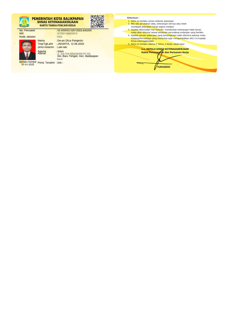 Kartu Kuning Devan | PDF