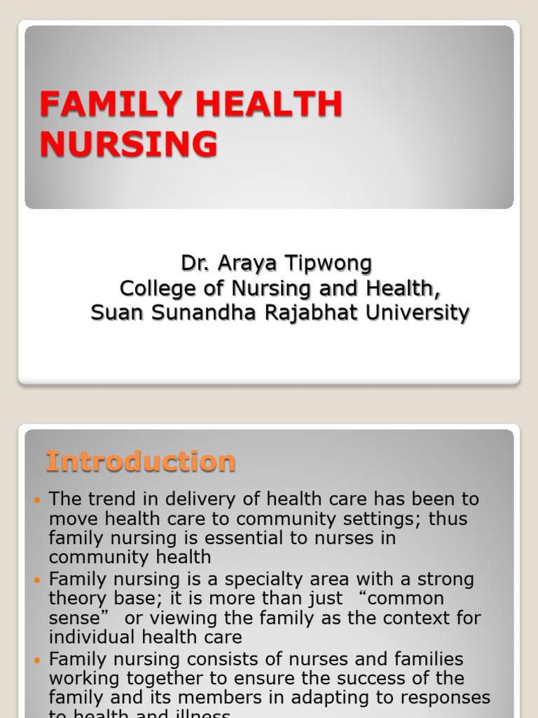 Unit 5 Family Health Nursing DR - Araya | PDF | Family | Parenting