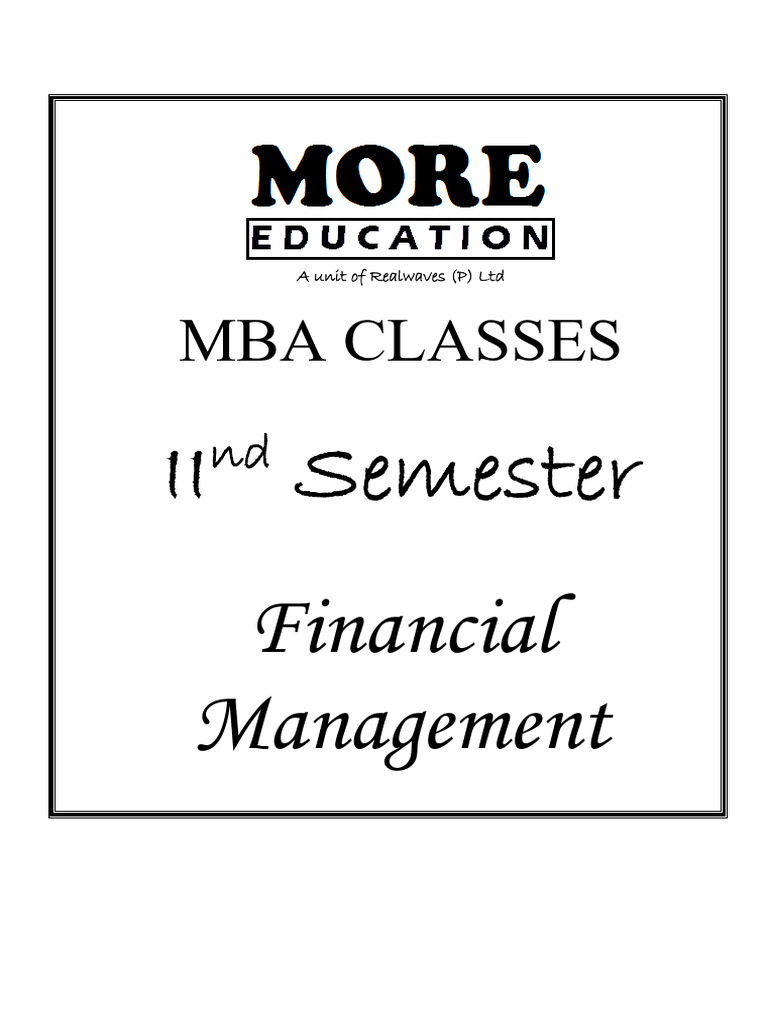 Financial Management Final Pdf