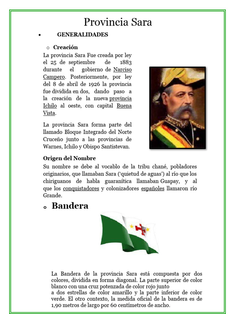 Provincia Sara Informe | PDF