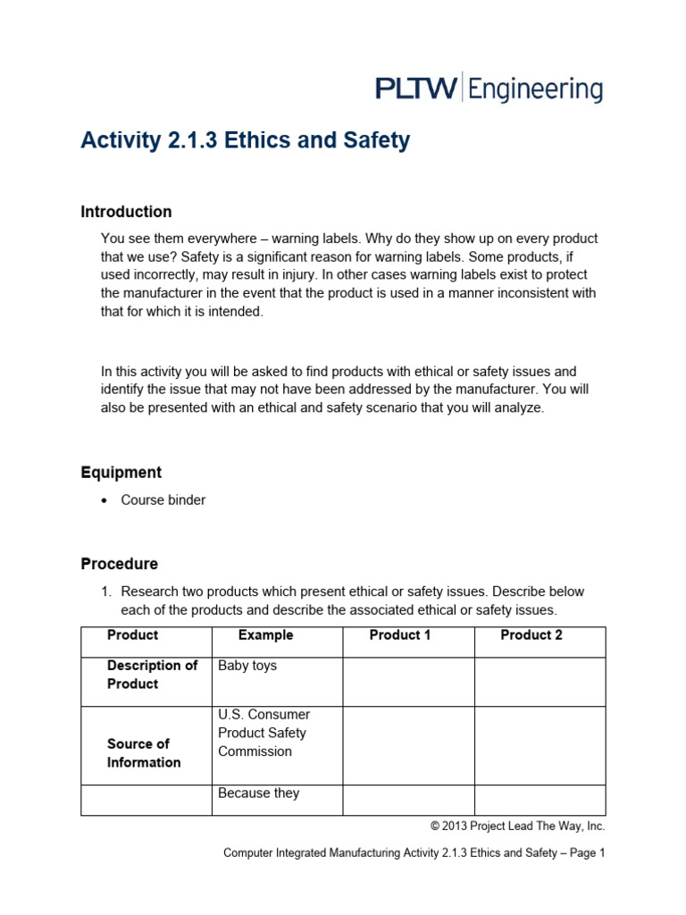Ethical and Safety Issues in Products | PDF | Safety | Six Sigma