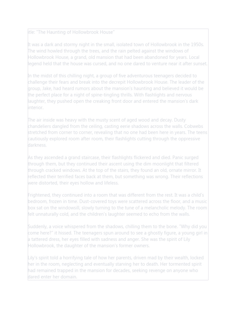 HORROR | PDF | Ghosts