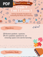 Math Grade 9 Curriculum Guide | PDF | Quadratic Equation | Equations