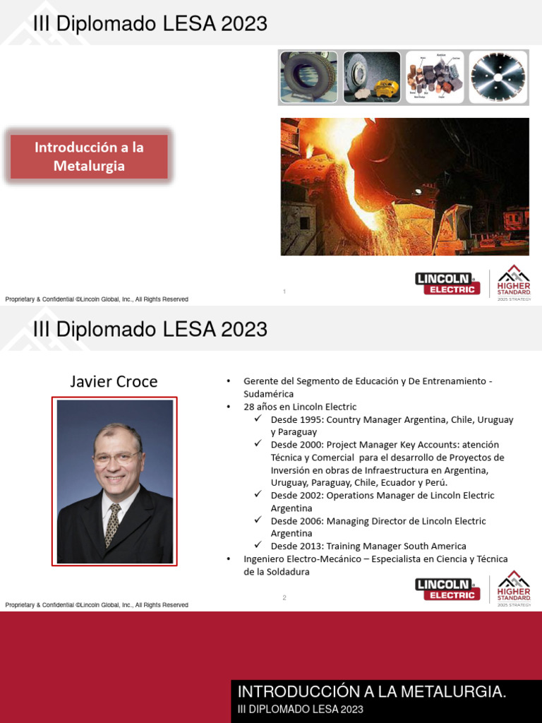 W02 Introduccion A La Metalurgia Diplomado LESA 2023 | PDF