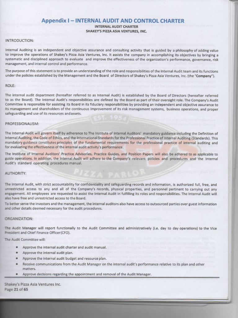 Internal Audit Charter - v2 | PDF