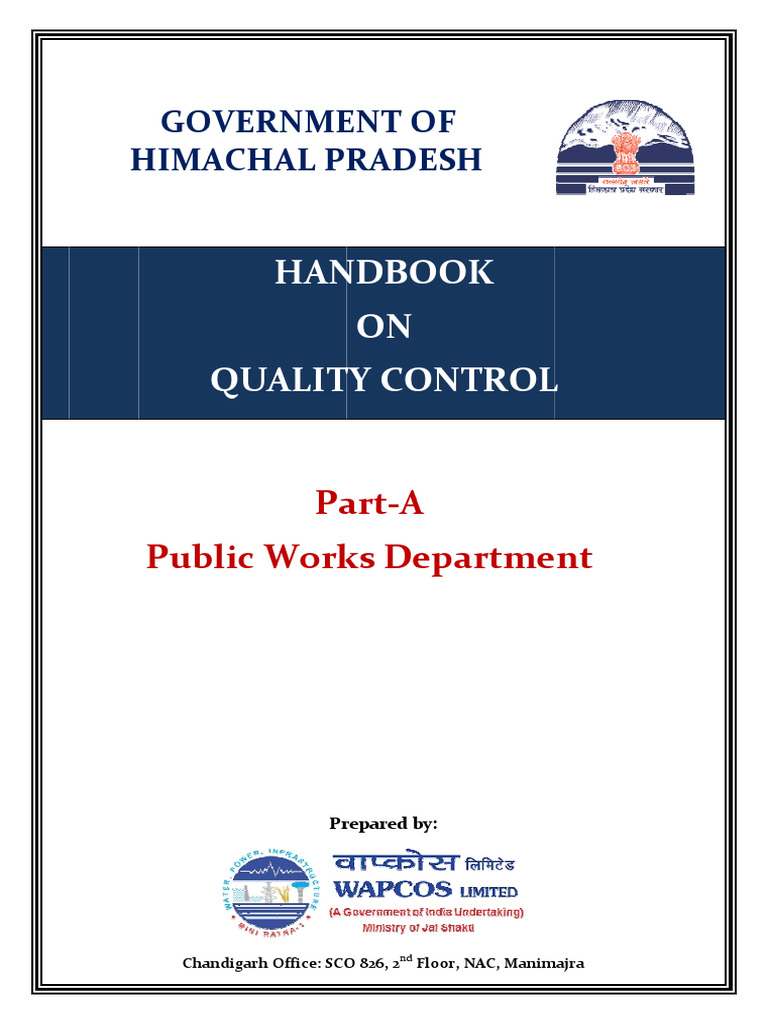 Part A (PWD) - Handbook On Qaulity Control | PDF | Concrete | Quality ...
