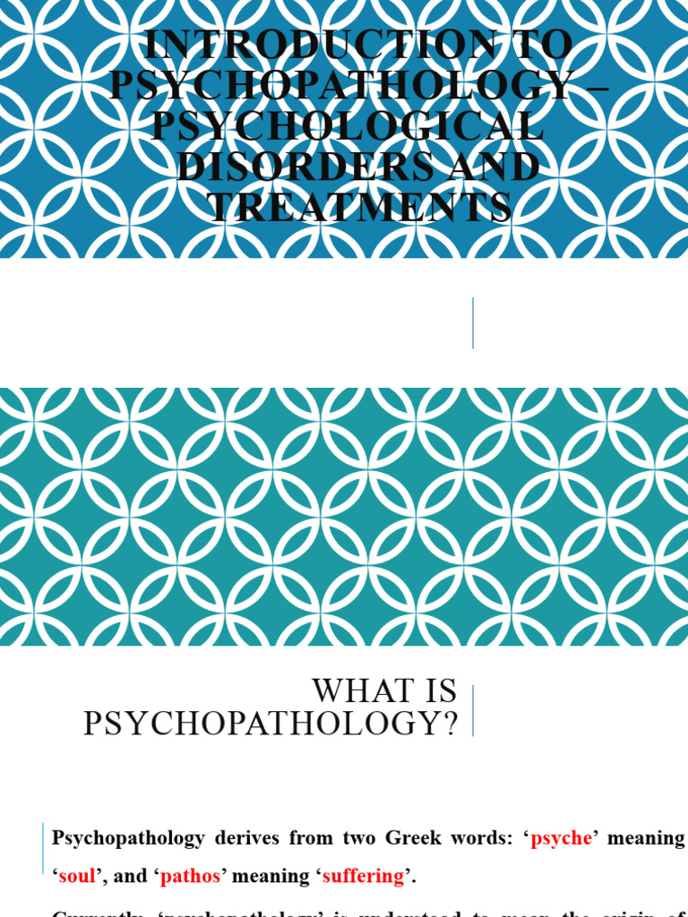 Understanding Psychopathology Basics | PDF | Mental Disorder ...