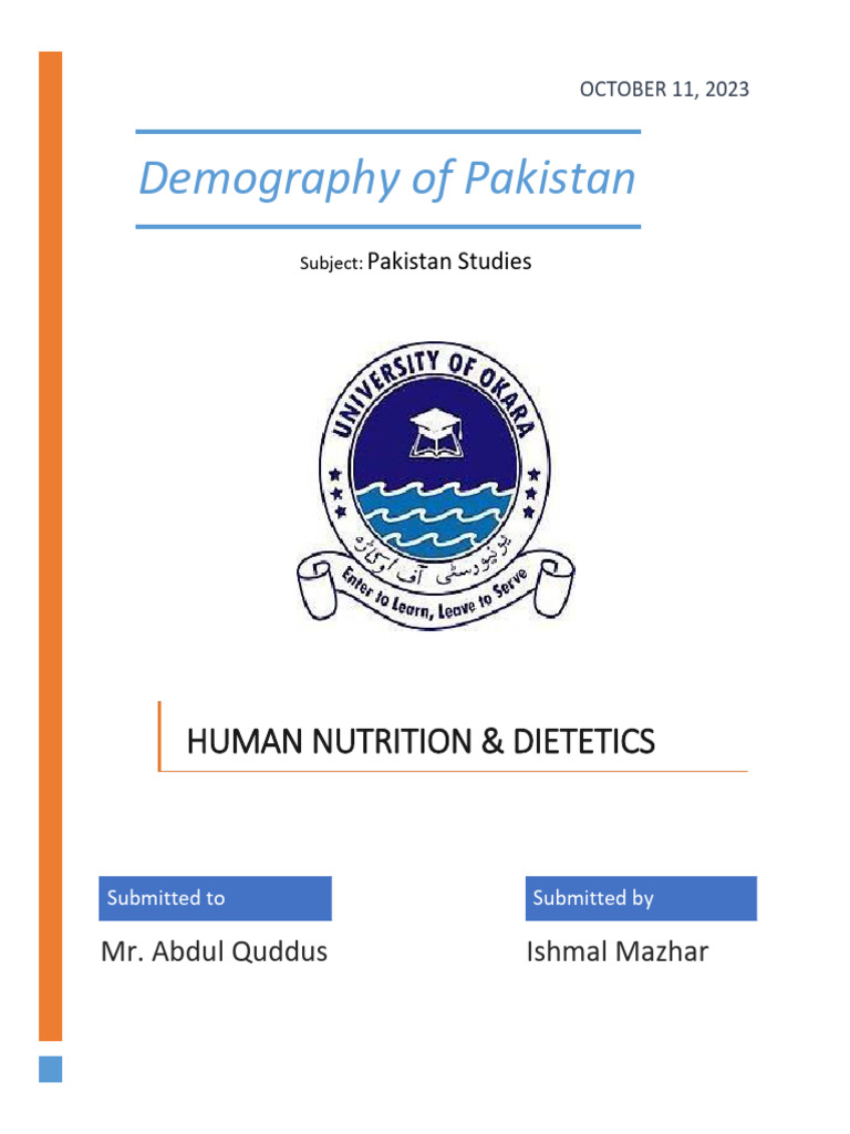 Demography of Pakistan | PDF | Demography | Environmental Social Science