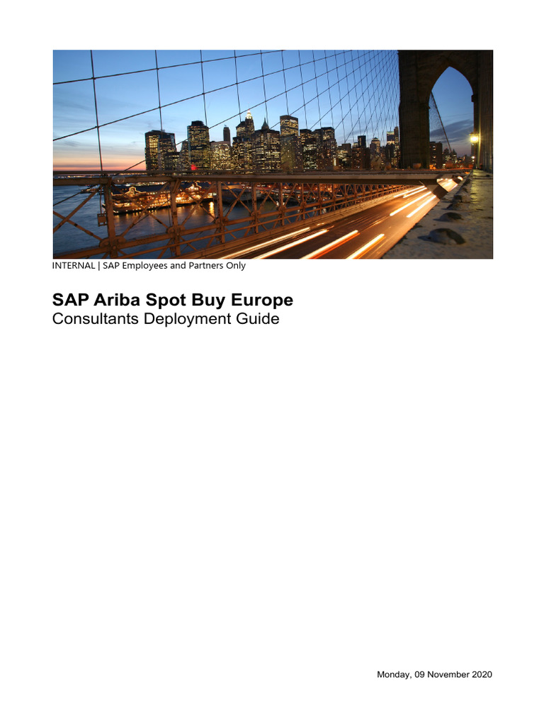 Spot Buy Europe Consultants Deployment Guide v8.8 | PDF | Invoice ...