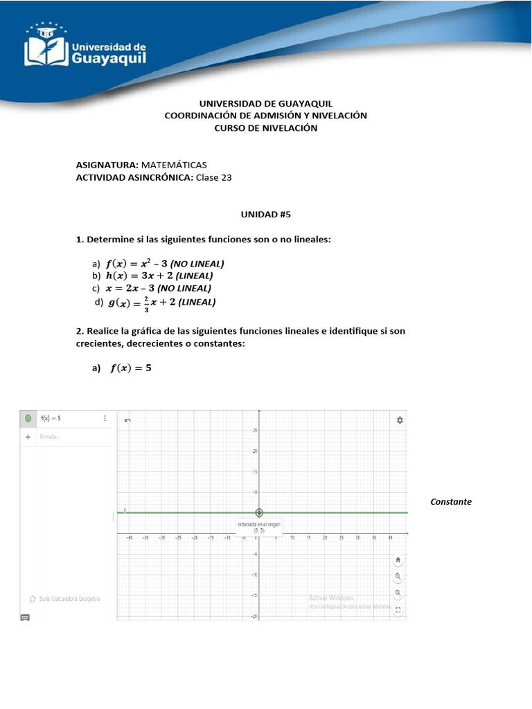 Tarea - U5 - Clase 23 - S7 | PDF