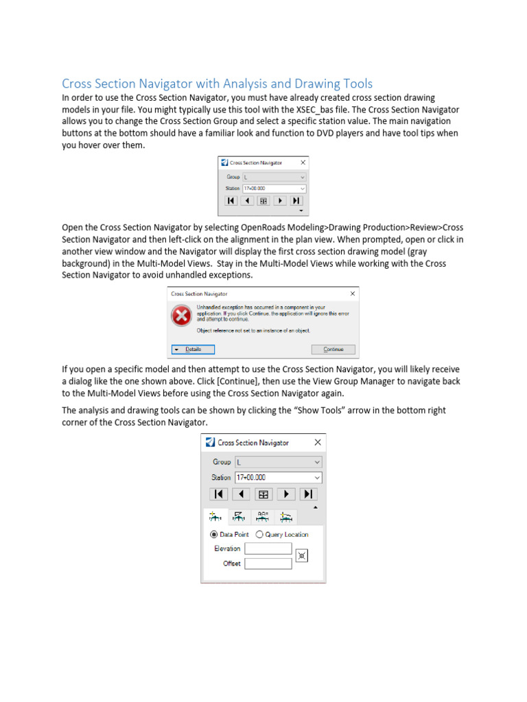 Cross Section Navigator Drawing Tools | Download Free PDF | Slope | Angle
