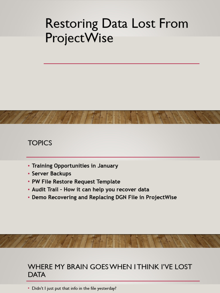 Restoring Files in Project Wise | PDF
