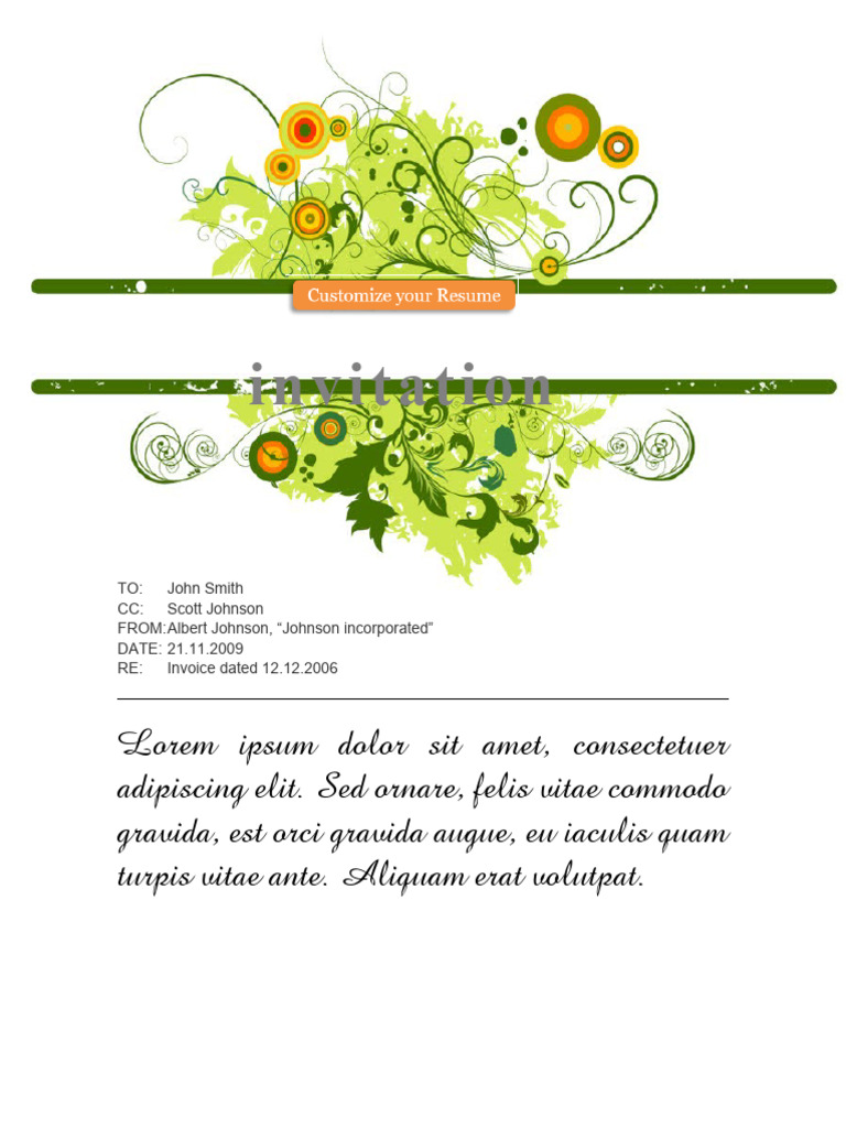 Floral Header Template | PDF