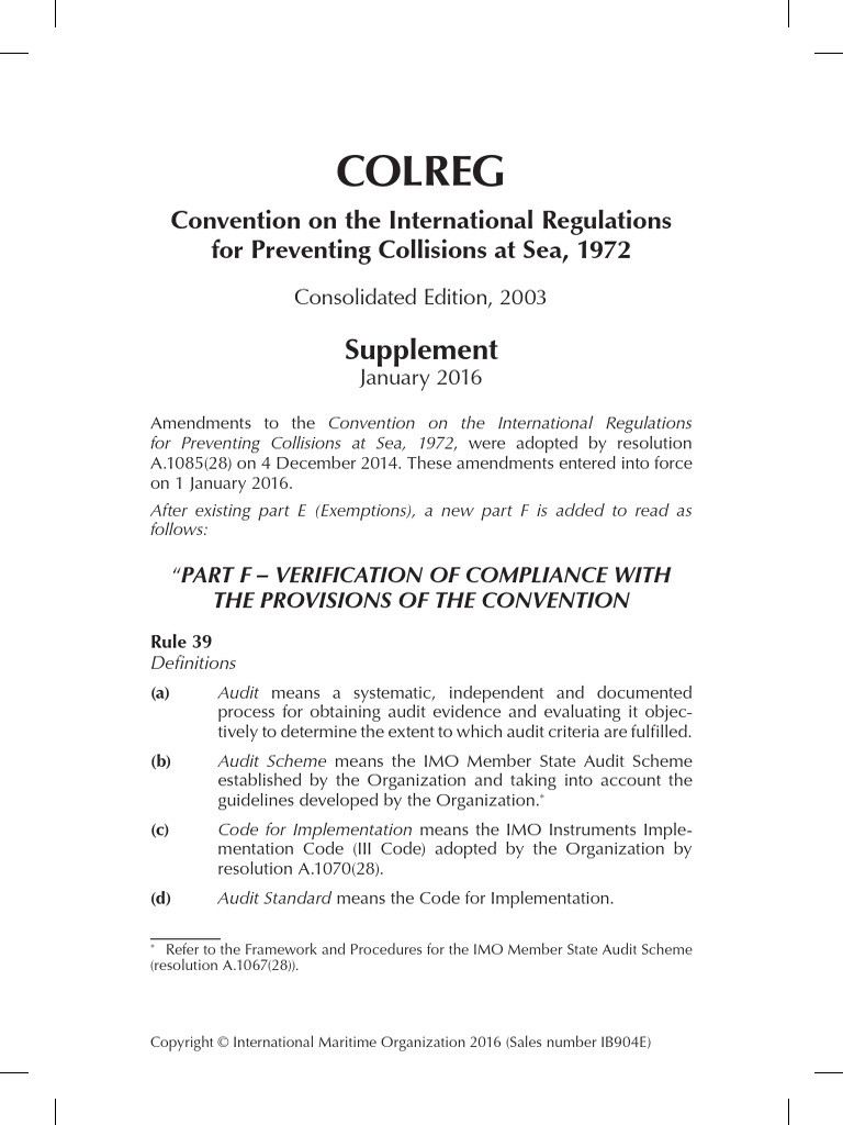 Colreg | PDF | Audit | Government
