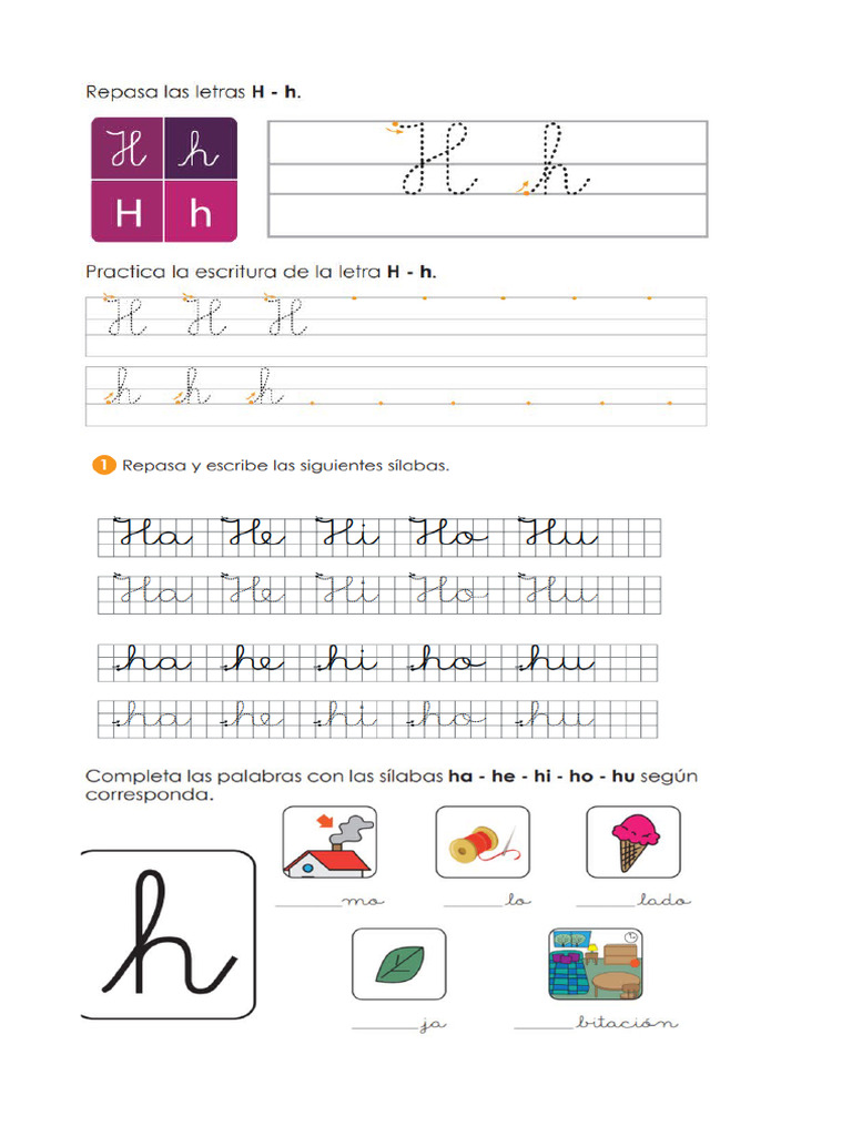 Guías Letra H | PDF