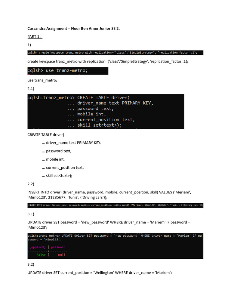 Cassandra Assignment | Download Free PDF | Data | Information Retrieval