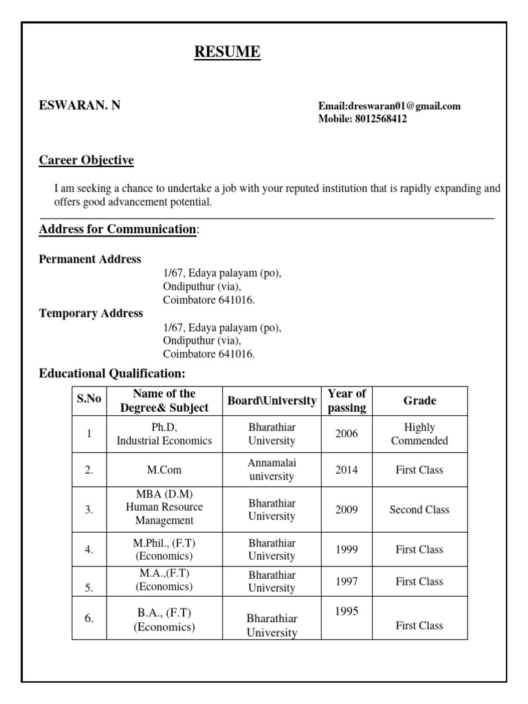 DR - Eswaran Profile | PDF | Tamil Nadu | Economics DR - Eswaran Profile | PDF | Tamil Nadu | Economics