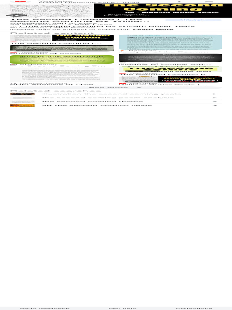 Synopsis of The Second Coming (Poem) | PDF