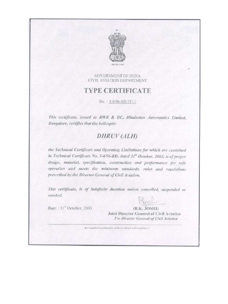TC and TCDS Revision 6 Approved | PDF | Instrument Flight Rules | Aircraft