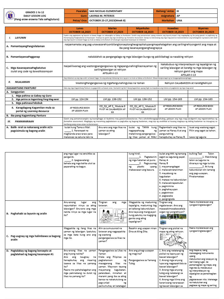 DLL Ap 3 W8 Q1 Echavez | PDF