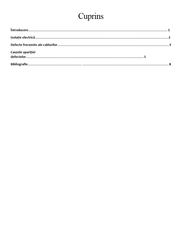 Cauzele scurtcircuitelor la cabluri | PDF