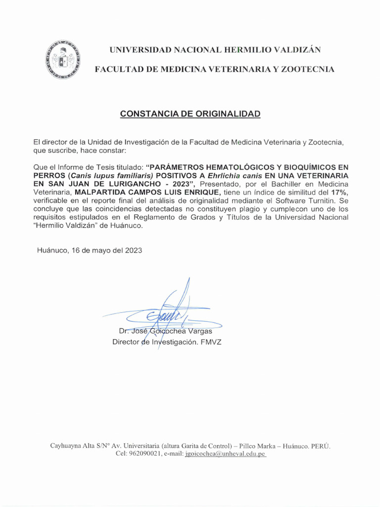 Constancia y Reporte de Turniti MV G 3 | PDF | Turnitin | Doctorado