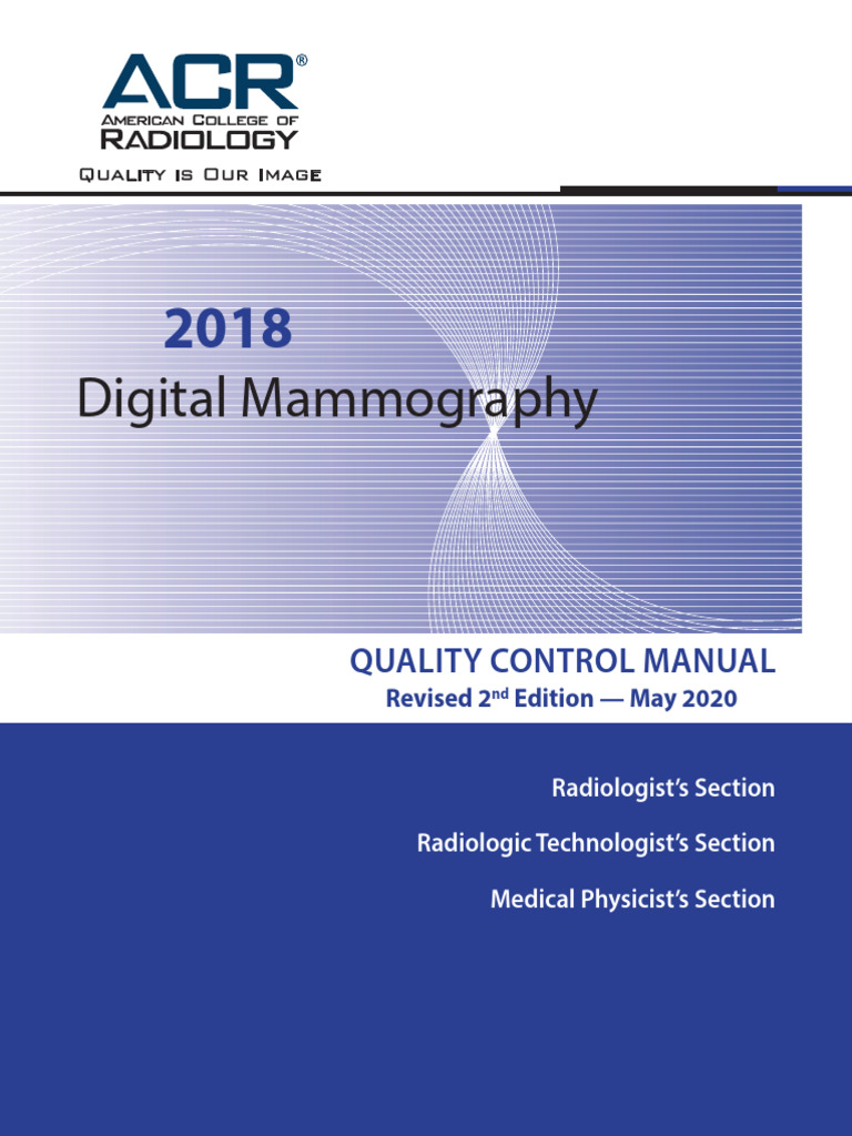 Mammo QCManual | PDF | Mammography | Radiology