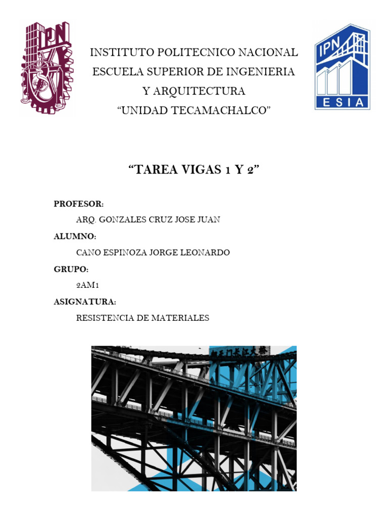 VIGAS RESISTENCIA TAREA | PDF