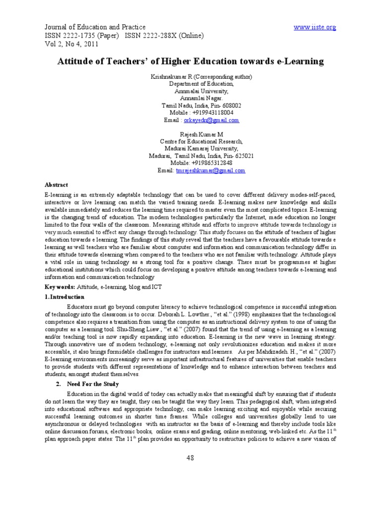 8 Krishnakumar.R Final Paper | PDF | Educational Technology | Learning