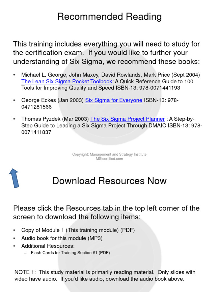Six Sigma Part 1 | PDF | Six Sigma | Standard Deviation