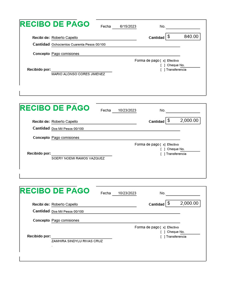 RECIBOS | PDF