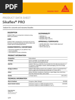SikaFlex 1A Product Data Sheet | PDF | Concrete | Water