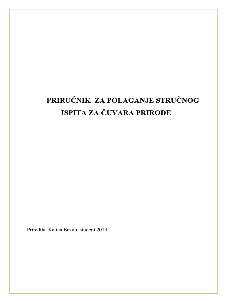 Skripta Za Čuvara Prirode | PDF