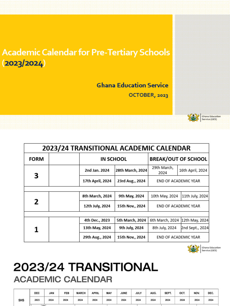 SHS Academic Calendar 2024 Overview | PDF