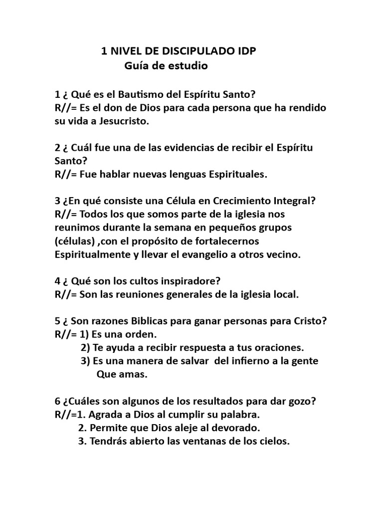 Guia de Discipulado | PDF | Religión y espiritualidad