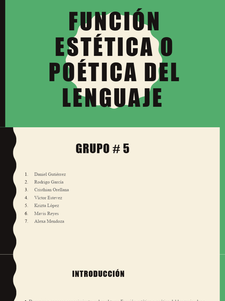 Función Estética o Poética Del Lenguaje 2 | PDF | Poética | Poesía